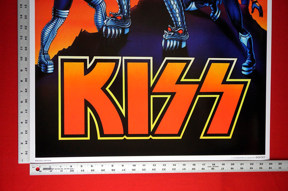 Kiss Band Gene Simmons Ace Paul Stanley Peter Criss Cartoon Poster ...