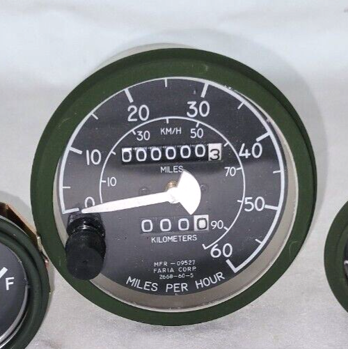 M998 HUMVEE HMMWV GAUGE KIT TEMPERATURE VOLTMETER FUEL LEVEL OIL ...
