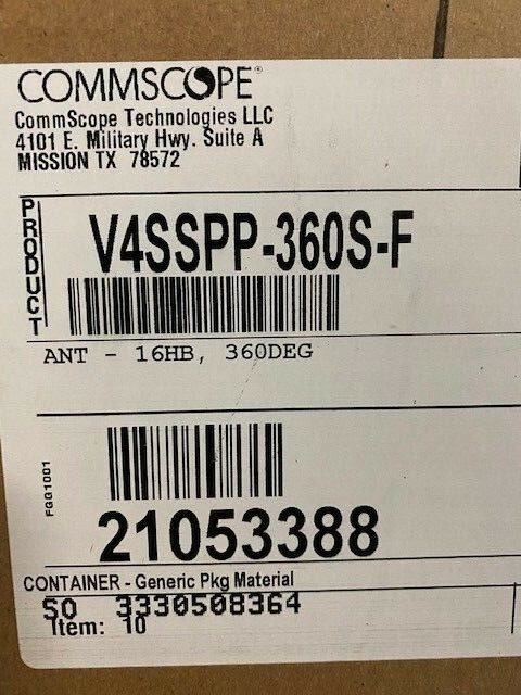 CommScope 16-Port Small Cell Antenna 360deg Horizontal BW (V4SSPP-360S ...