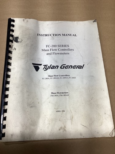 Tylan General FC-280 Instruction Manual FC280 #142M64 | eBay