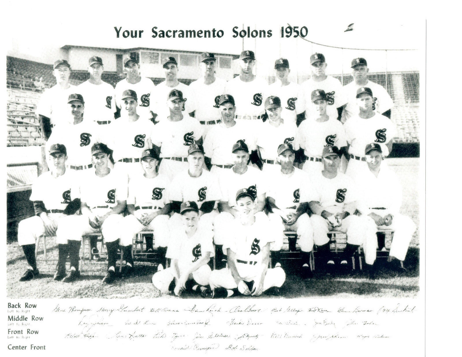 1950 SACRAMENTO SOLONS 8 1/2X11 TEAM PHOTO BASEBALL CALIFORNIA | eBay