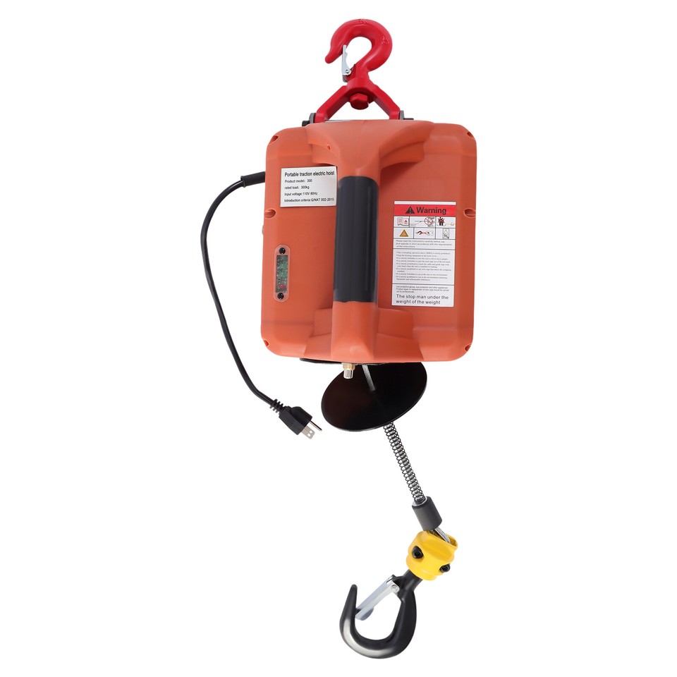 1100lb/500kg 110V Electric wireless Hoist Winch Hoist Crane Lift Remote ...
