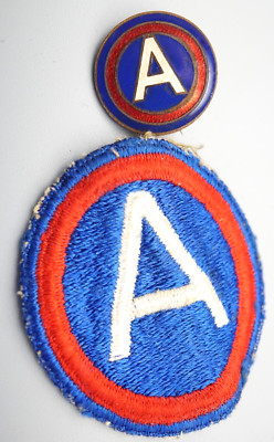 WWII General Patton's 3rd Army DI Unit Crest Pin PATCH TYPE & Patch Lot ...
