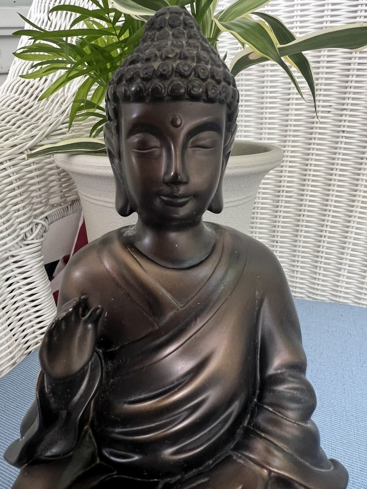 Partylite Buddha Tea light Resin Copper Bronze Colored Holder Tabletop ...