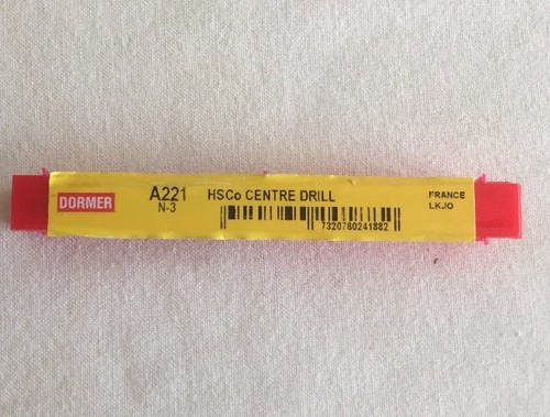 DORMER A221 HSCo CENTRE DRILL N-3 | eBay