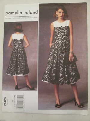 Vogue 1425 Pamella Roland American Designer Dress Pattern 6-14 Easy ...
