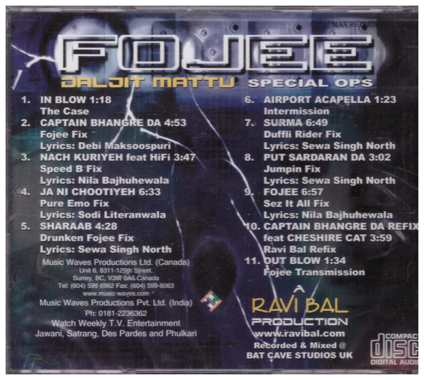 Daljit mattu - Fojee - a ravi bal Production [Cd] Uk made Cd | eBay