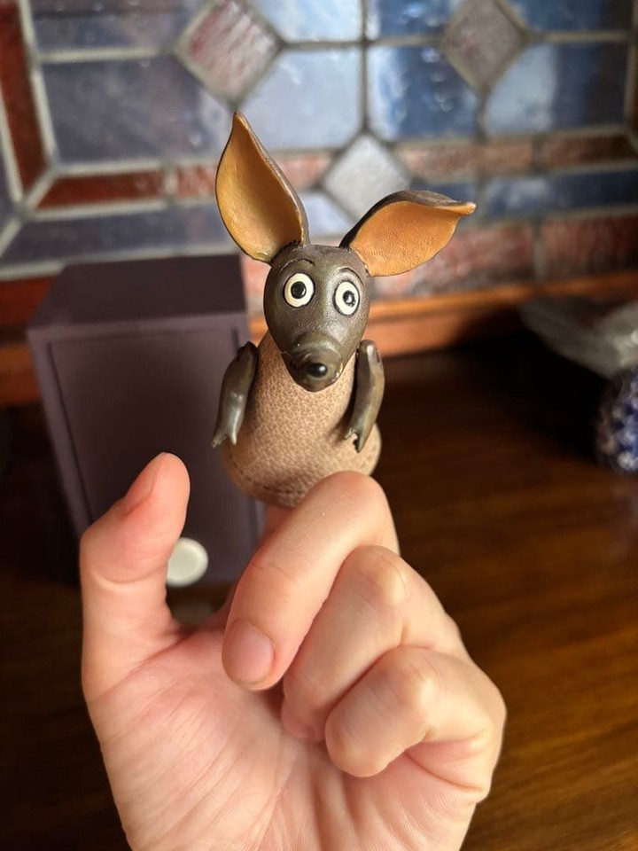 Moomin Sniff Nipsu Finger Puppet Leather and Ceramic Vintage Rare | eBay
