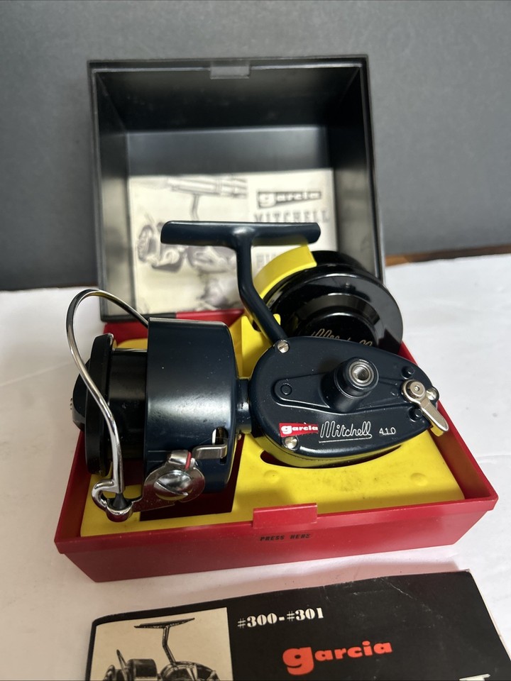 Vintage Garcia Mitchell 410 Spinning Fishing Reels New in box missing ...