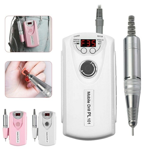 Electric Nail Drill Machine Rechargeable Portable Manicure Pedicure Kit ...