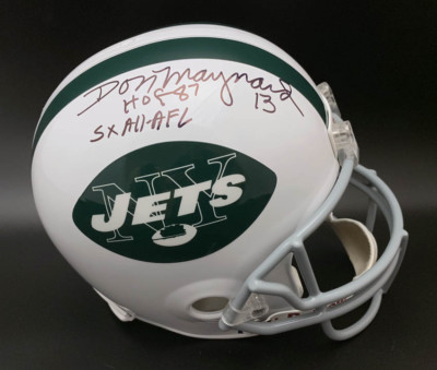 Don Maynard SIGNED New York Jets F/S Helmet + HOF 87 INSC PSA/DNA ...