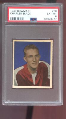 1948 Bowman #50 Charles Hawk Black ROOKIE RC PSA 6 Graded Basketball ...