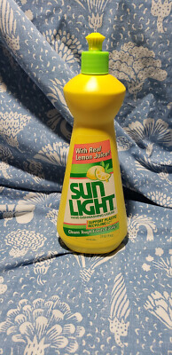 Vintage Sun Light Dishwashing Liquid Dish Soap Full 22 FL. OZ New Old ...