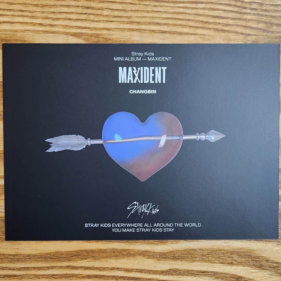 Changbin Official Mini Poster Stray Kids Mini Album Maxident Genuine ...