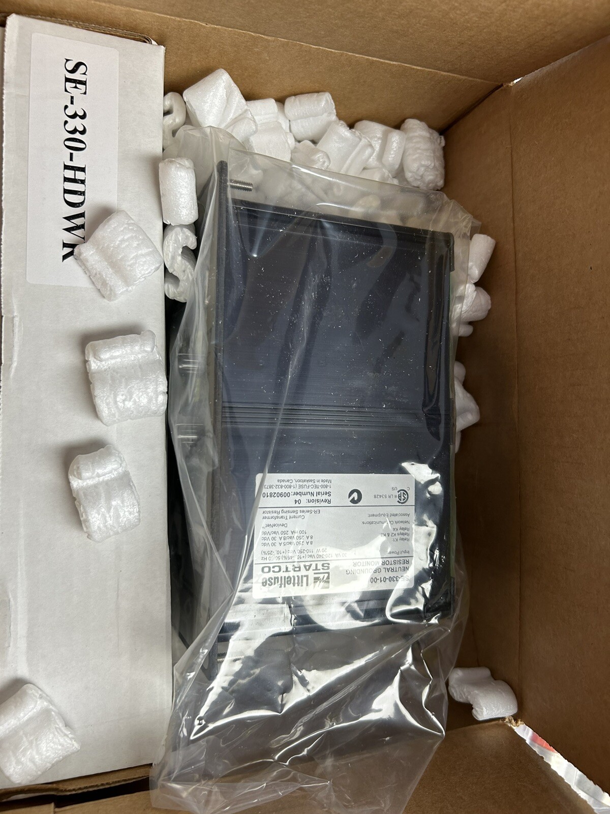 NEW LITTELFUSE STARTCO SE-330-01-00 NEUTRAL GROUNDING RESISTOR MONITOR ...