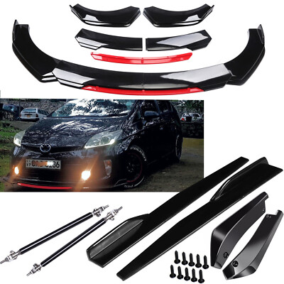 For Toyota Prius Front Rear Bumper Lip Spoiler Splitter Body Kit Side ...