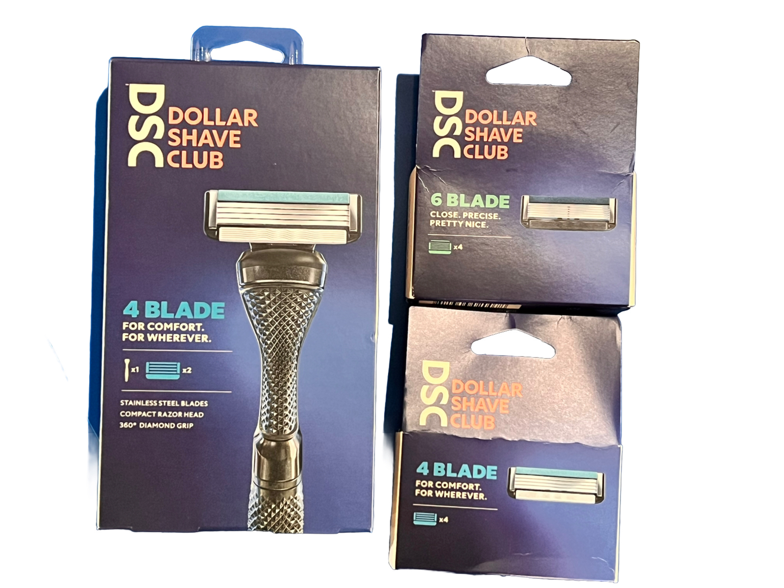Dollar Shave Club 4 Blade Razor Kit & 2 Refills (4+6blades) | eBay