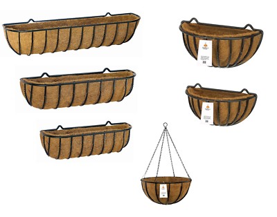 Country Forged Garden Wall Troughs Boxes Outdoor Hanging Baskets Pots ...