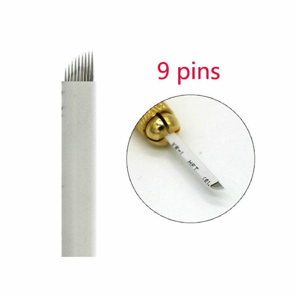 Microblading 7/9/11/12/14/16 18U Needles Permanent Manual Eyebrow ...