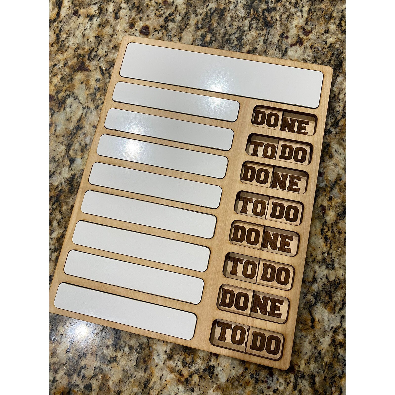 Wooden Task Sheet Board Repeatable Writing Kids Housework Chart To-do ...