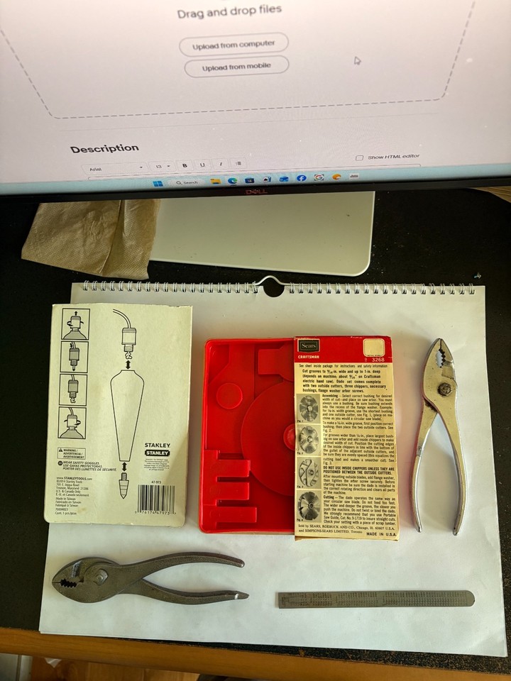 Stanley 8 oz plumb bob New, Craftsman dado set for hand power tools, 2 ...