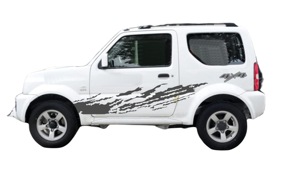 Graphic Mud Splash Stripes Car Sticker Kit For SUZUKI JIMNY 4X4 Side ...