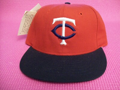 MINNESOTA TWINS Fitted Hat 6 7/8 ROAD RED Roman Prio Cooperstown ...