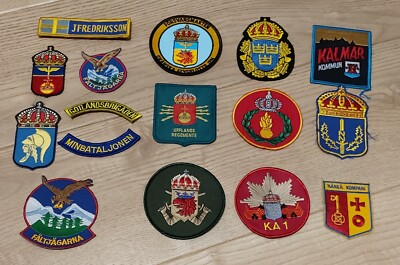 RARE 16x LOT OF SWEDEN MILITARY ARMY AIR FORCE NAVY + POLICE PATCHES | eBay