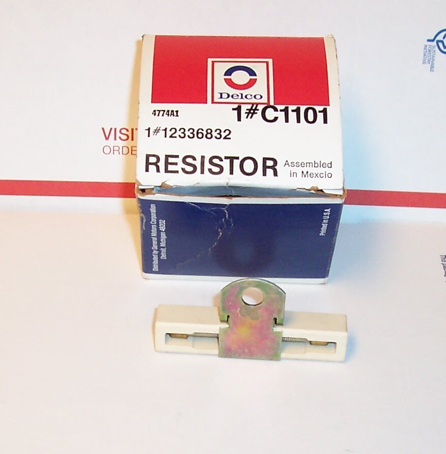56-65 C1 C2 Corvette Coil Ballast Resistor--Delco #C1101--NOS! | eBay