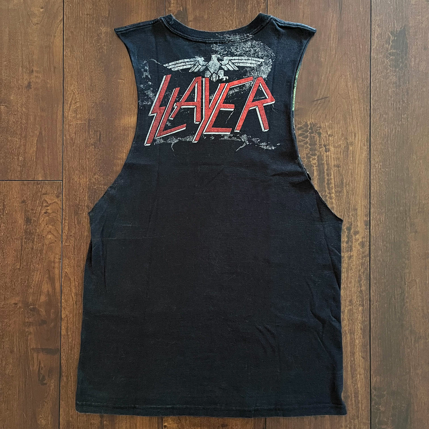 VIntage Slayer soldier skull sleeveless shirt - size … - Gem