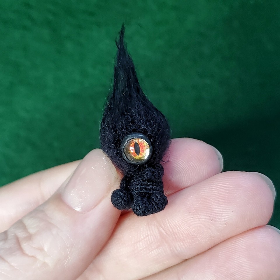 Custom micro monster Cyclop. Dollhouse miniature Eyeball Halloween ...