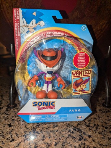 JAKKS Pacific SONIC The Hedgehog 4” CLASSIC FANG w/ WANTED POSTER New ...