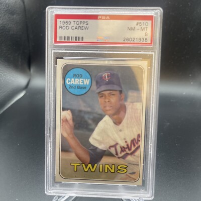 1969 Topps Baseball Cards #510 Rod Carew Twins HOF PSA 8 NM-MT | eBay