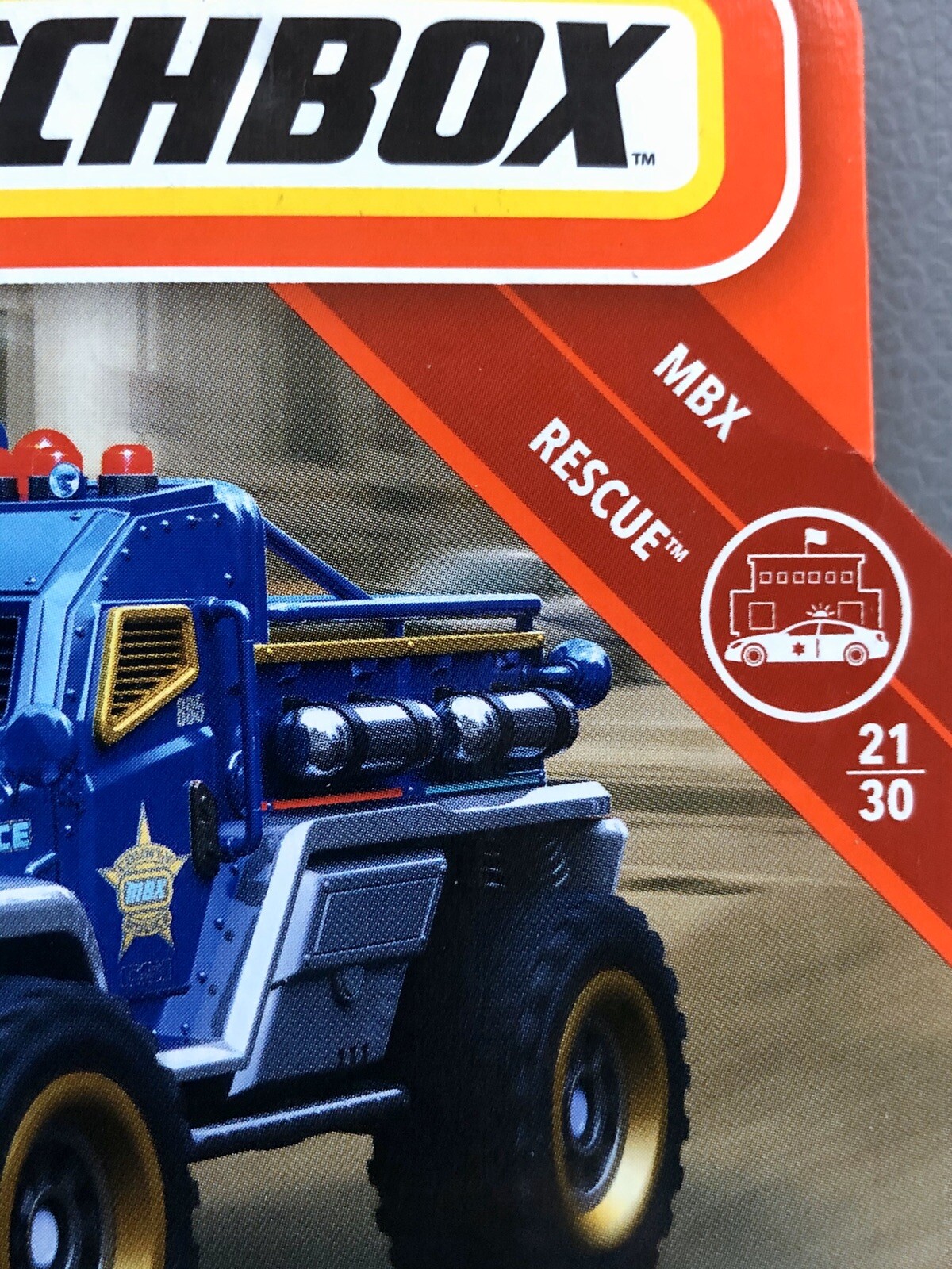 MATCHBOX 2018 Blue Rd Raider Police Truck Diecast MBX RESCUE 21/30 MB ...