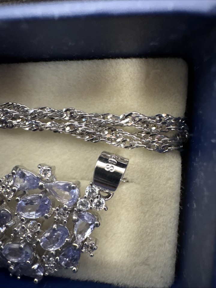 STAUER NECKLACE, Ring, & EARRINGS BLUE 925 Sterling Jewelry Set Y6 | eBay