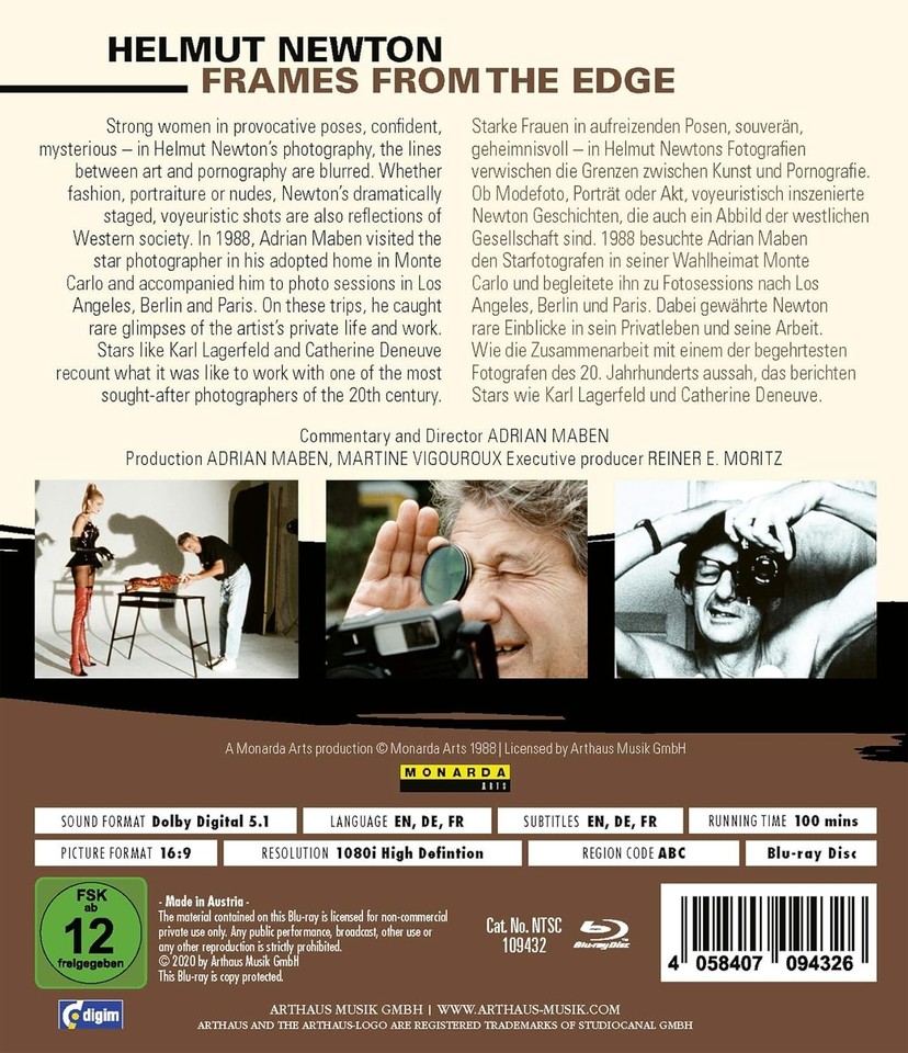 Maben, Adrian - Newton, Helmut: Frames From the Edge (Blu-ray) Helmut ...