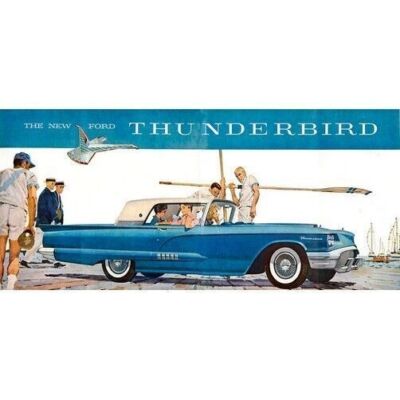 (2) AMERICAN FLYER ALLABOARD BILLBOARD FORD THUNDERBIRD ADHESIVE ...