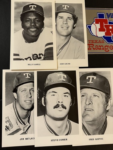 Texas Rangers Mail Response from Team 1980 Photocards Sticker Souvenir ...