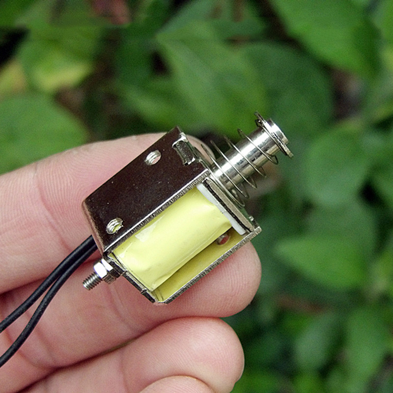 DC 12V Push Pull Type Rod Electric Magnet Mini Solenoid Electromagnet ...