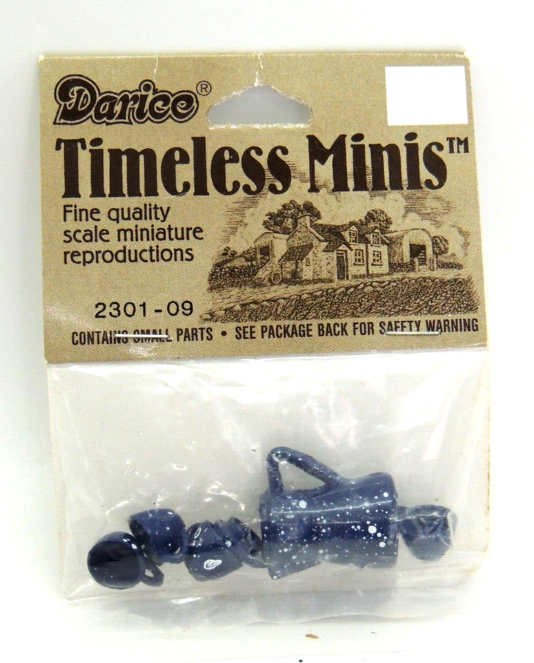 Darice Timeless Minis Coffee Pot With Cups Blue Metal 6pc Miniature ...