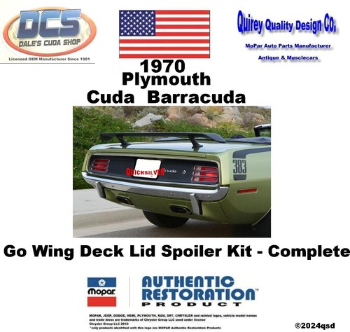 1970 Plymouth Cuda Barracuda Go Wing Spoiler Complete Kit MoPar USA | eBay