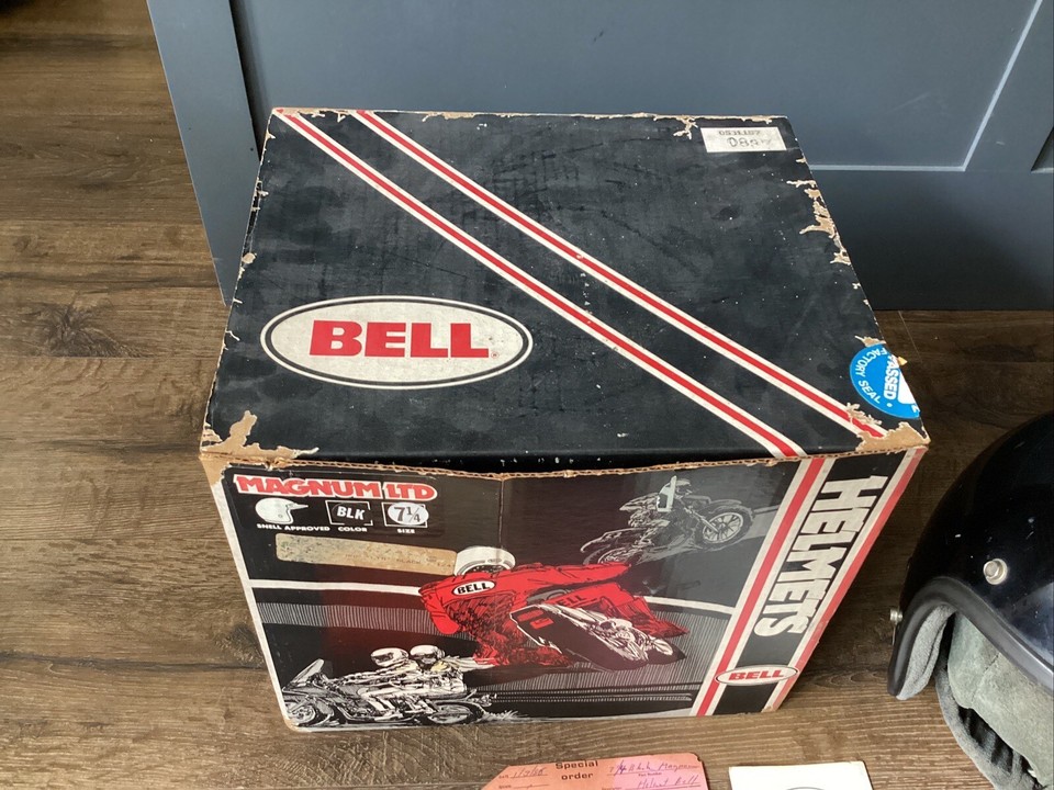 Vintage 1985 Bell Magnum LTD Helmet w/ Box & Papers Dirt Bike ...