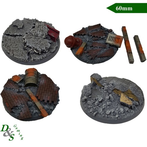 60mm Round Resin Dreadnought Monster Scenic Base Urban/Rubble ,WH40K ...