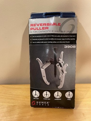 Sunex 3908 5 Ton Capacity 8 Way 2/3 Jaw Reversible Puller | eBay