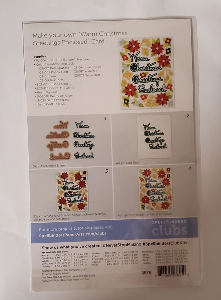 Spellbinders Outlined Christmas Sentiments Cutting Dies | eBay