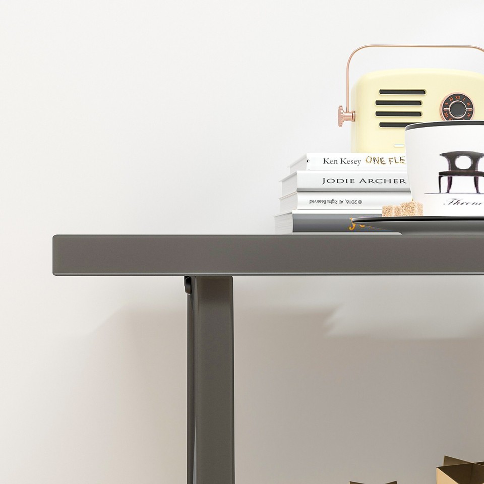 Computer USB Port Home Office Desk w/Storage Shelf Charging Station ...