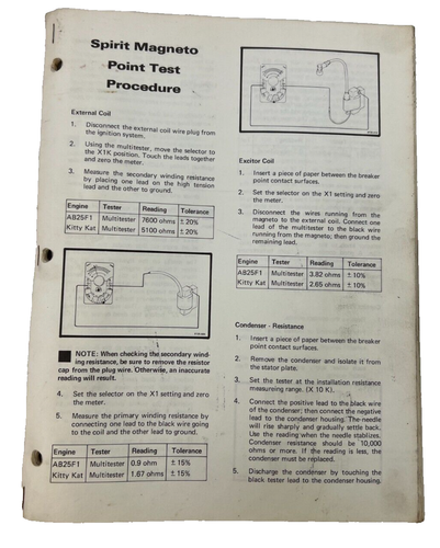 Vinatge Arctic Cat Snowmobile Spirit Magneto Point Test Procedure ...