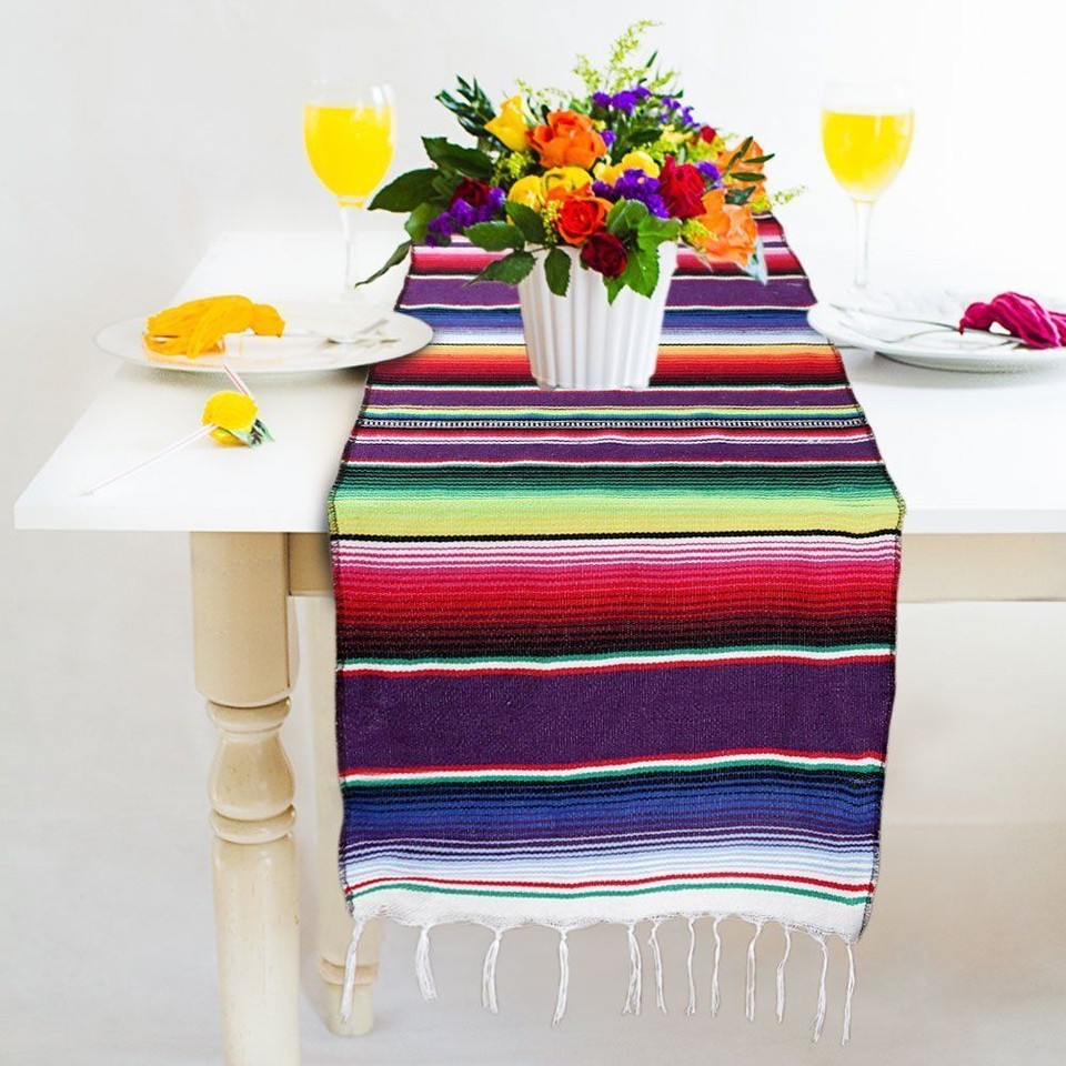 Mexican Table Cloth/Runner Corredor De Mesa Sarape Mexicano 11"x 80 ...