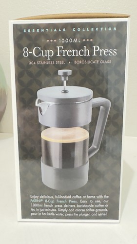 Parini Essential Collection 8-Cup French Press Coffee Tea Maker ...