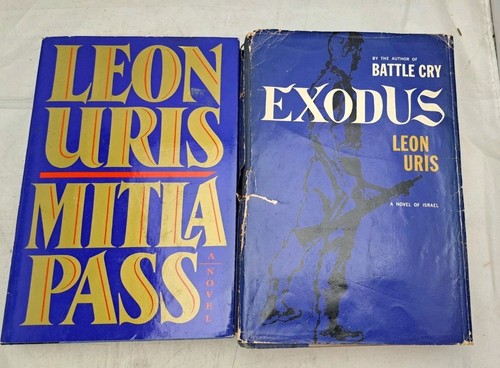 Lot of 2 Leon Uris Books Militia Pass, Exodus HCDJ | eBay
